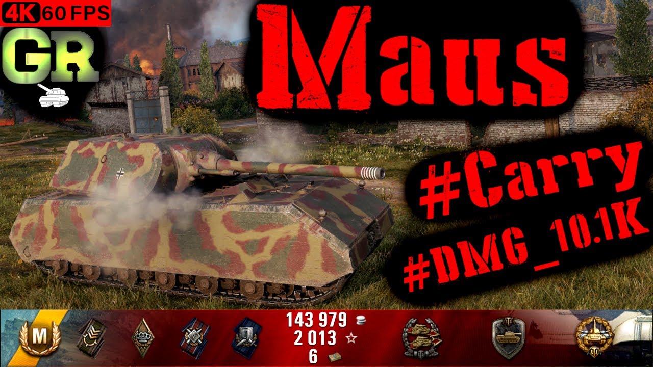 World of Tanks Maus Replay - 3 Kills 10.1K DMG(Patch 1.4.1) - YouTube