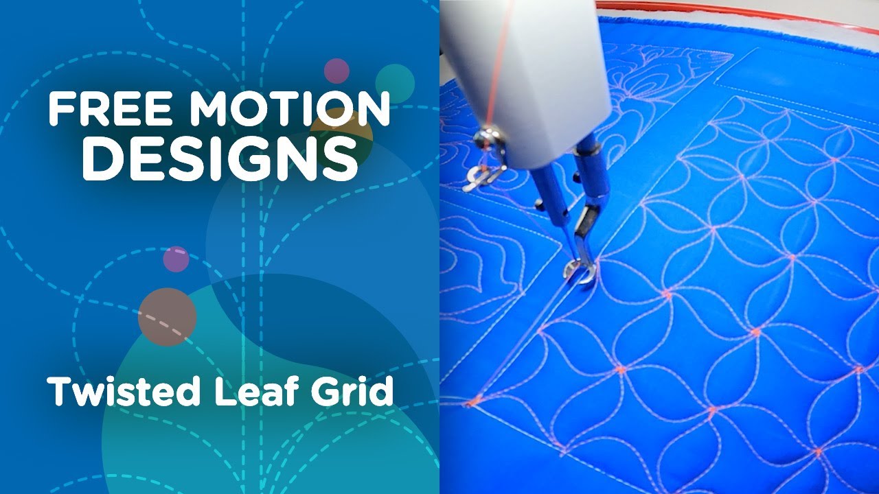 Quilting the Twisted Leaf grid filler on a longarm quilting machine ...