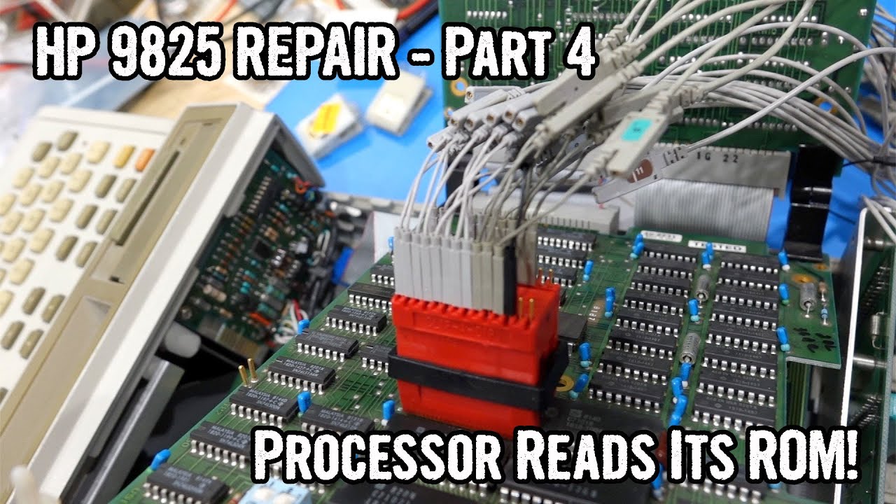 HP 9825 Repair Part 4: The processor reads and executes ROM code! - YouTube