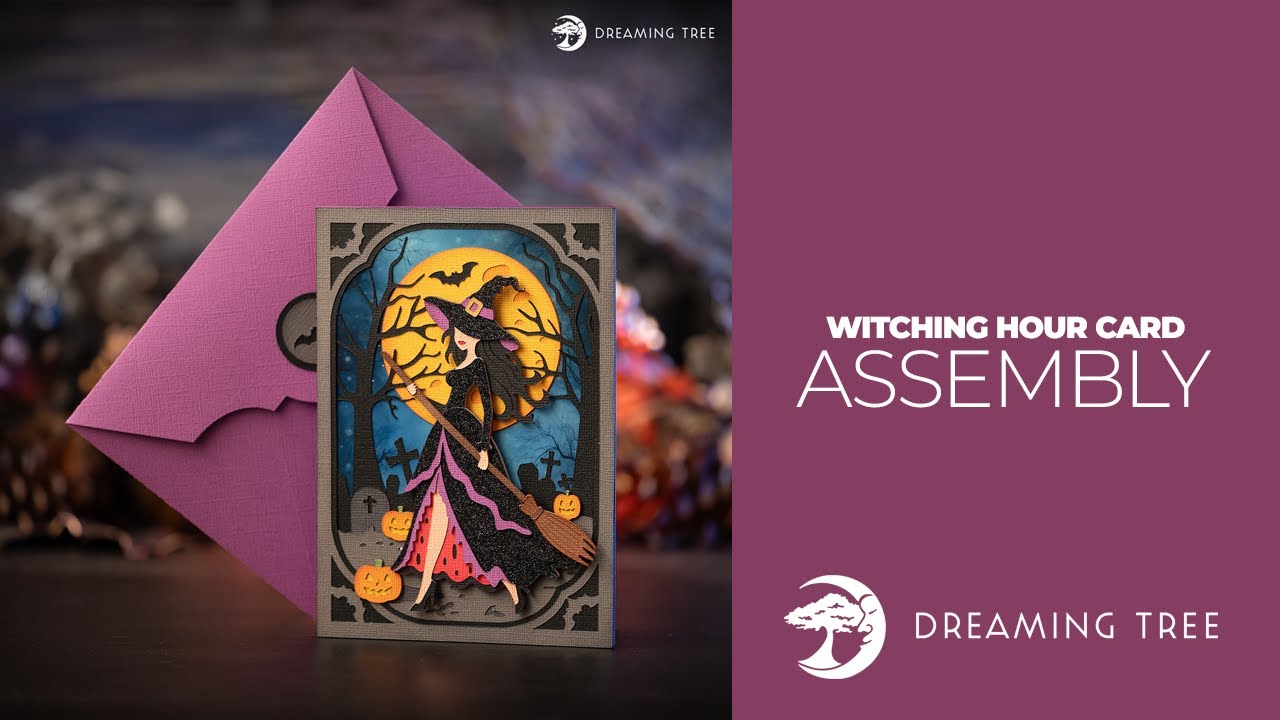 SVG File - Witching Hour Card - Assembly Tutorial - YouTube