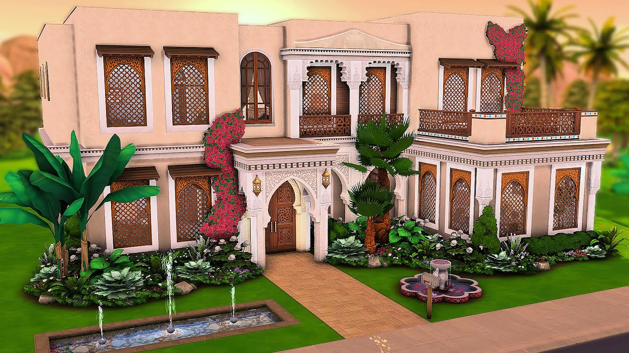 Moroccan Family Home | The Sims 4 Speed Build - YouTube