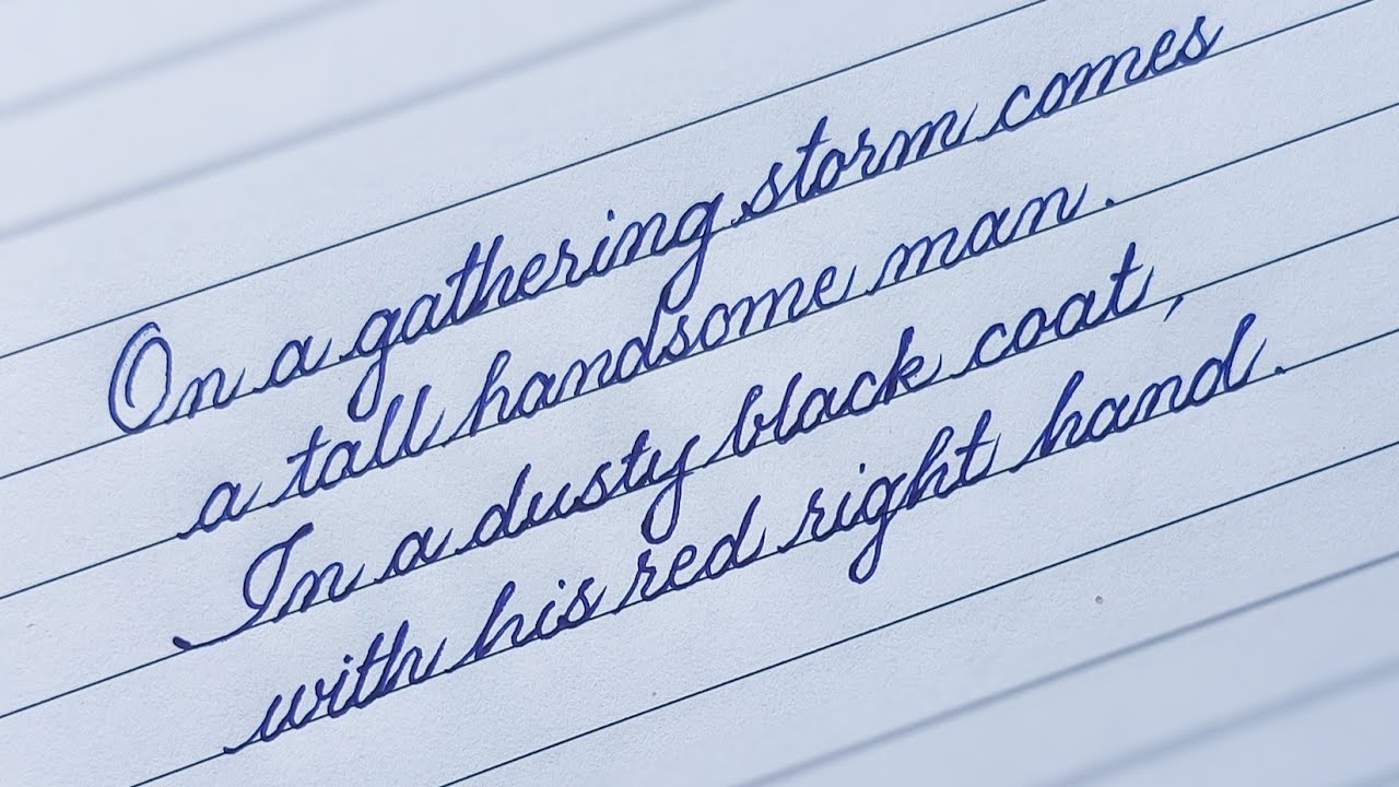"Red right hand" in cursive handwriting||Paul's Calligraphy - YouTube