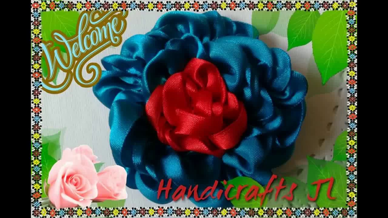 Como hacer flor de listón fácil y rápido - YouTube
