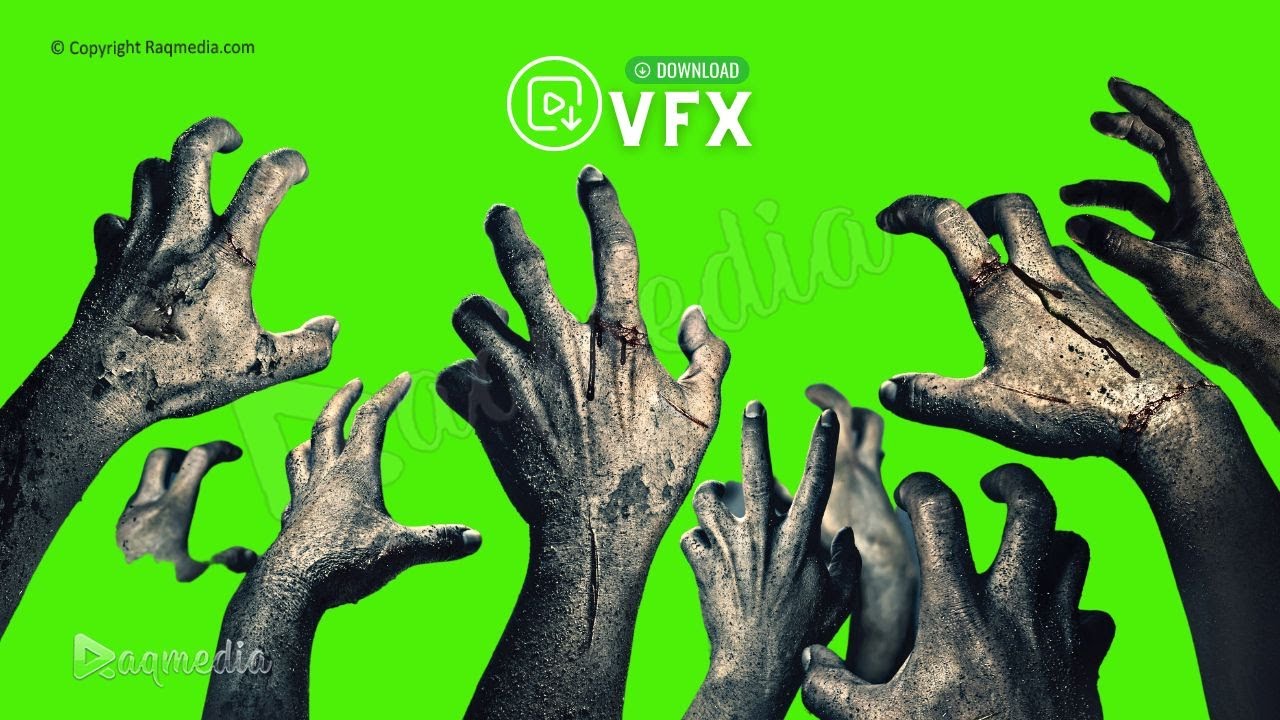 Zombie Hands Tomb Cemetery Green Screen Free Effects Chroma Key ...