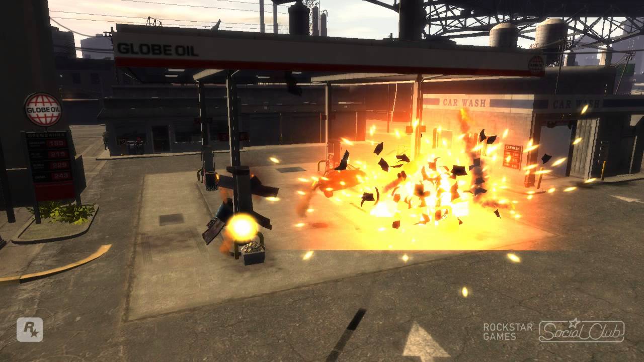 GTA IV [short] Gas Station Explosion - YouTube