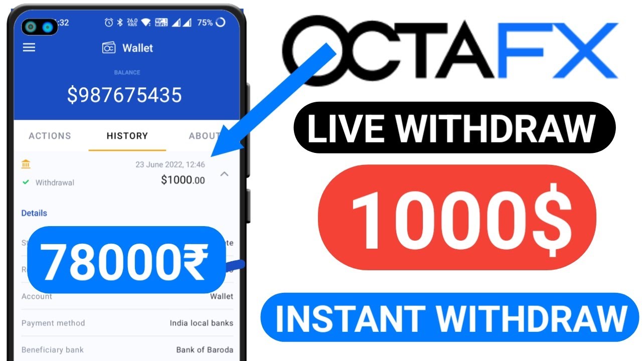 How to live withdraw money from octafx app - YouTube