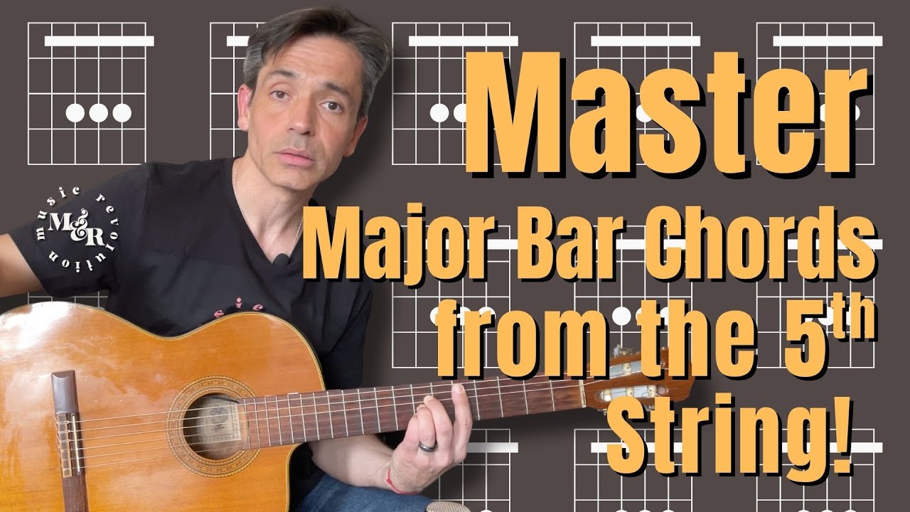 Learn All Basic Major Barre Chords from the 5th String – Beginner ...