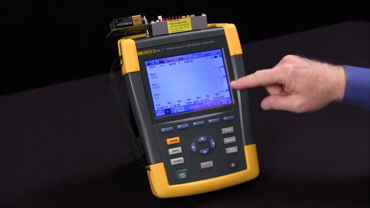 How To Check For Voltage Dips And Swells Using The Fluke 435 - YouTube