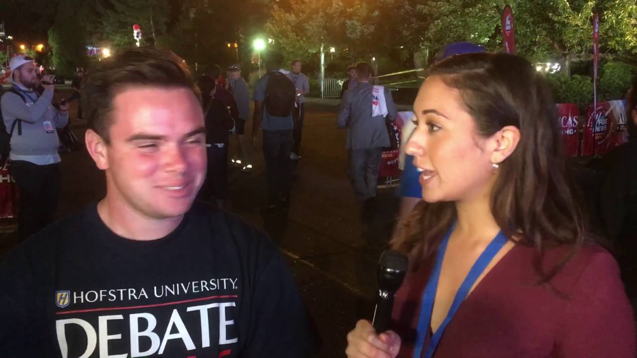 Megan Mistry at Hofstra Presidential Debate - YouTube