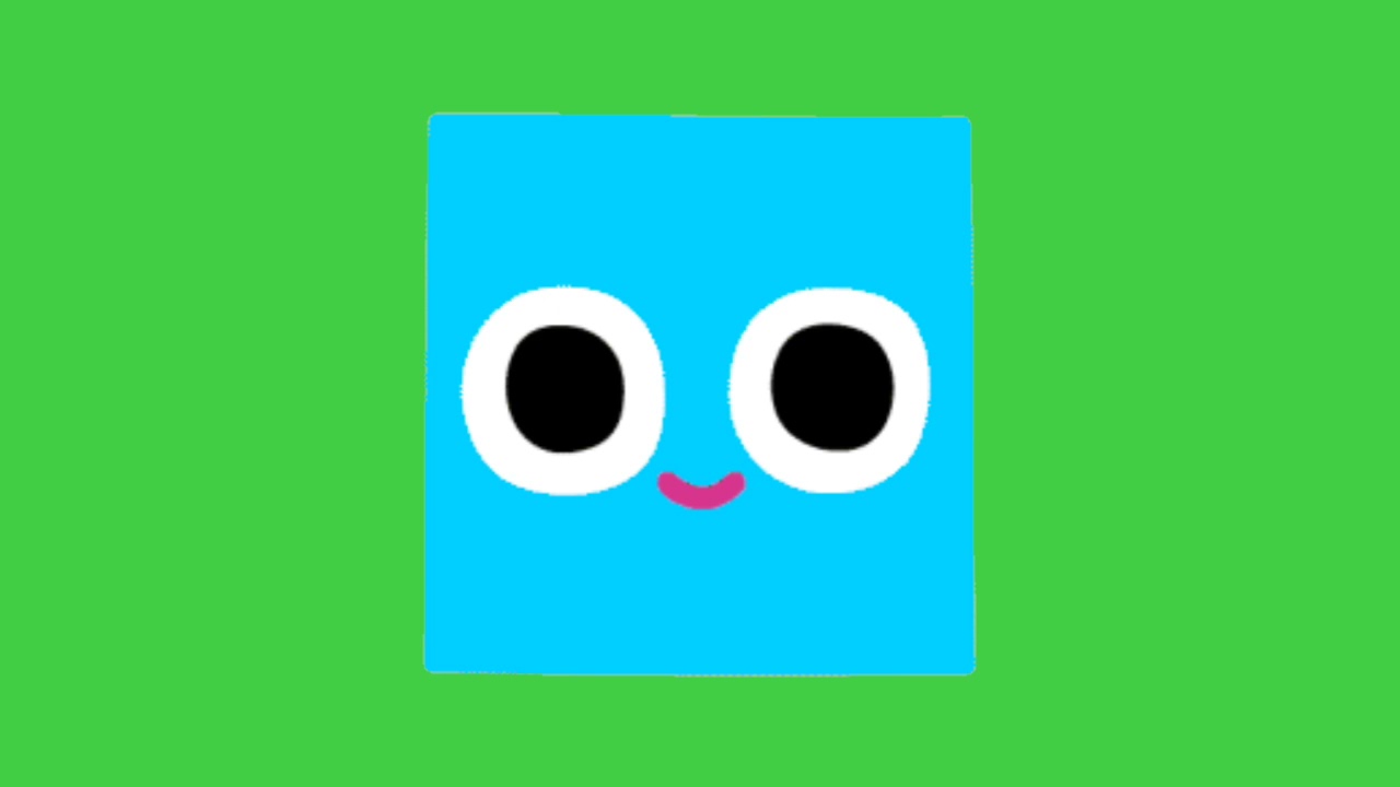 Day 1/Dia 1: Cartoonito "Cube" Blinking Green Screen - YouTube