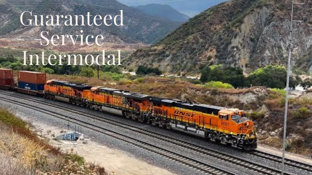 Guaranteed Service Intermodal BNSF Q Train! At Panoramic Blue Cut! East ...