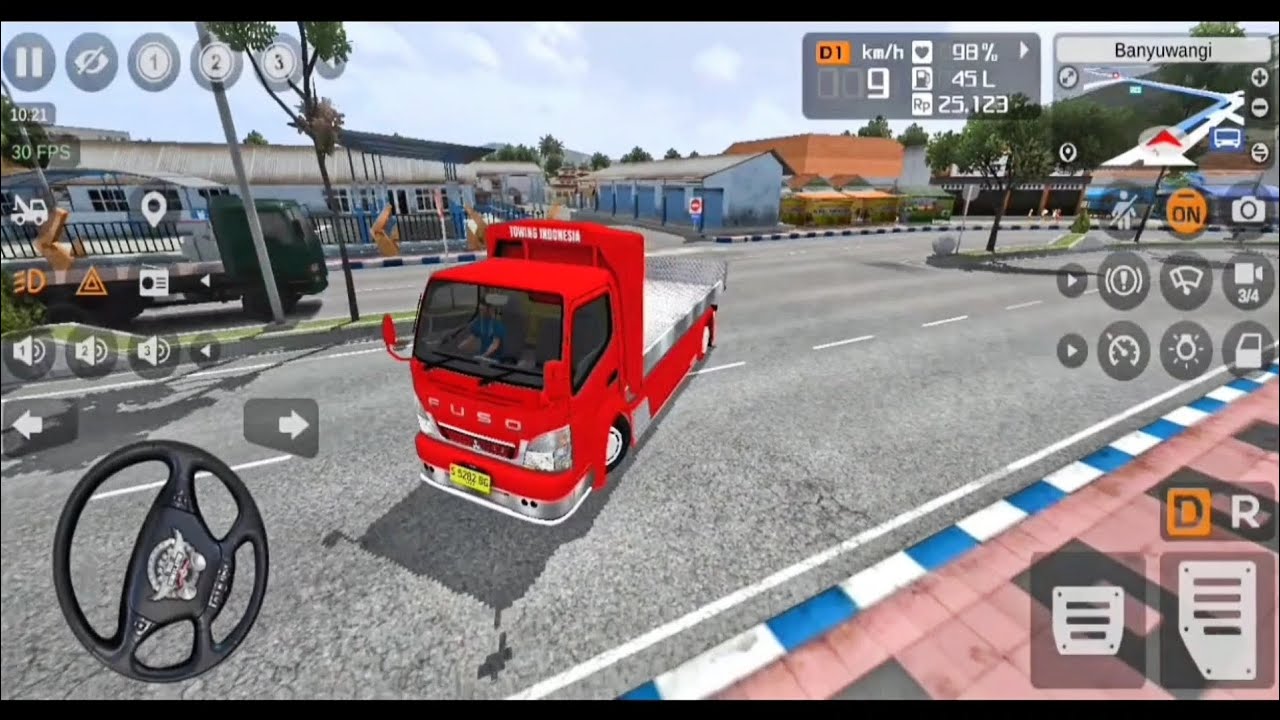 GAME MOBIL SIMULATOR MOBIL CANTER HDL MERAH TOWING ANTAR PENUMPANG ...