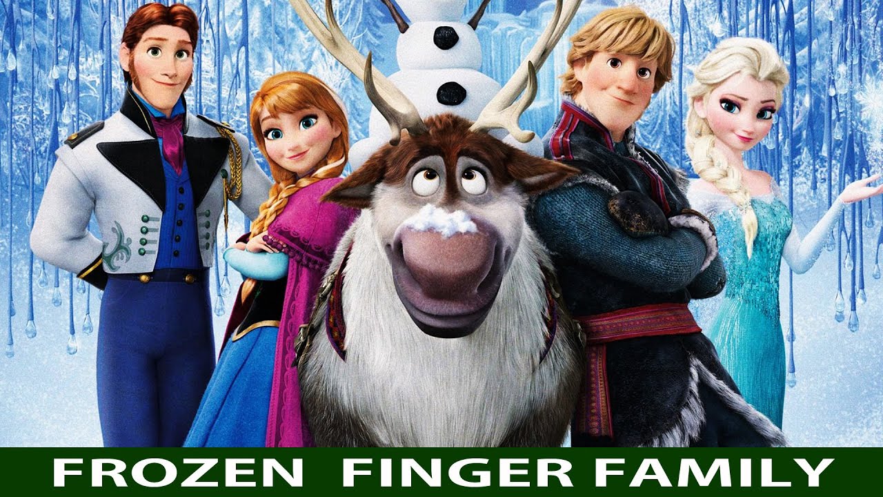 Finger Family Nursery Rhymes Frozen Elsa Kristoff Jackfrost Olaf Anna ...