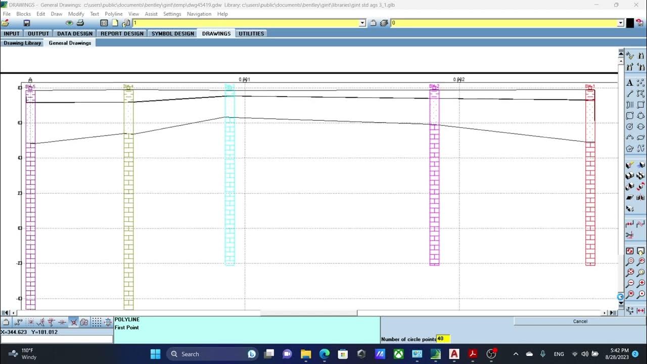 gINT: Part-8 Create Cross section using gINT software. - YouTube