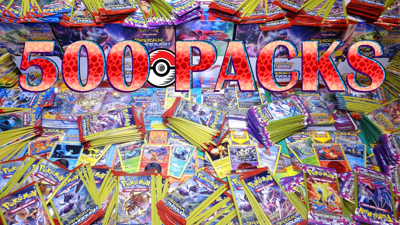Opening 500 XY Pokemon TCG Packs! BREAKthrough, Phantom Forces, Roaring ...