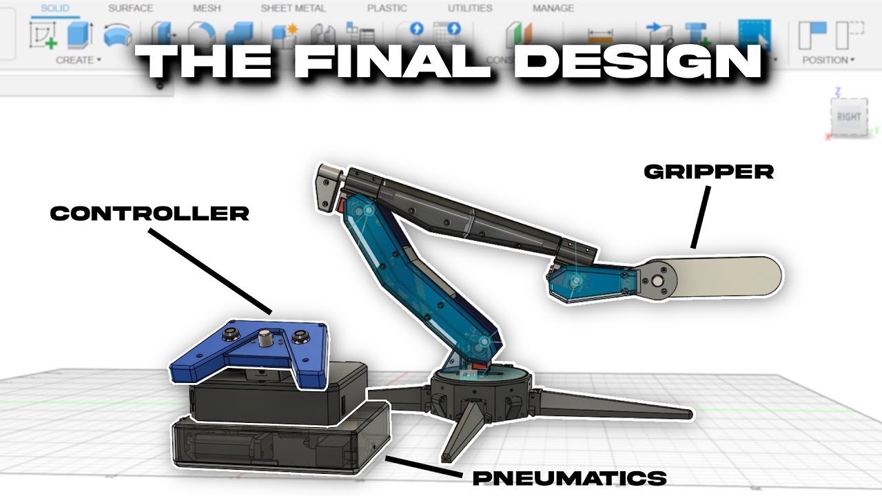 I Finished designing my Robotic Arm: Mechanical Design + a Large ...