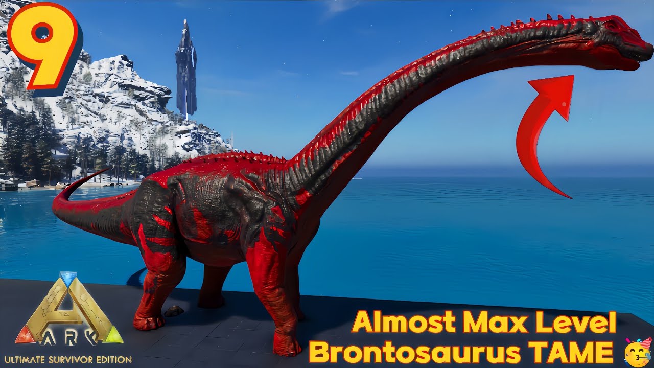 Almost Max Level Brontosaurus TAME🥳| ARK Ultimate Mobile Edition|(Survival Series Episode 9)in ...