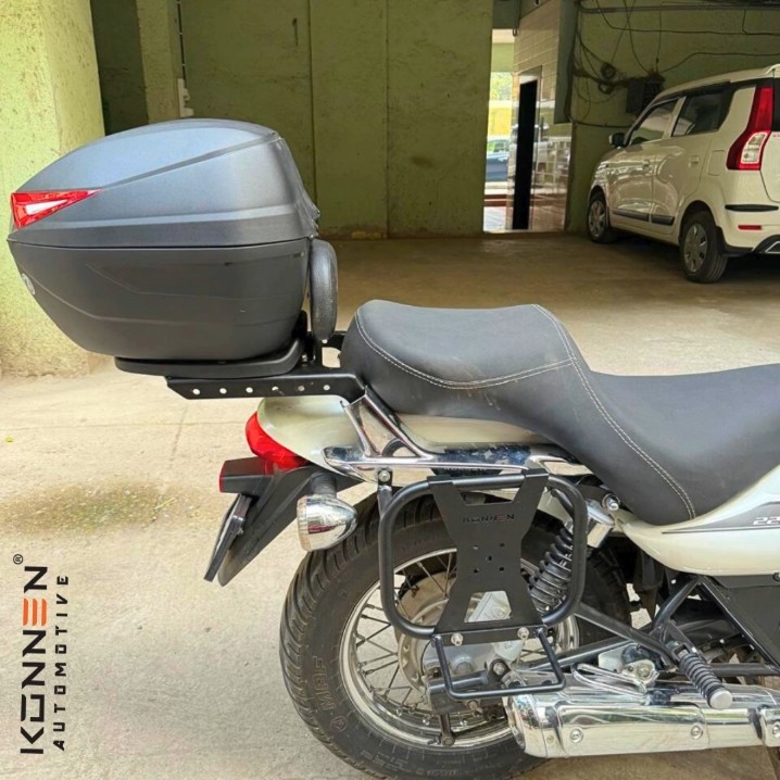 Bajaj Avenger Saddle Stays with Holders and Top Rack 2.0 with Backrest ...