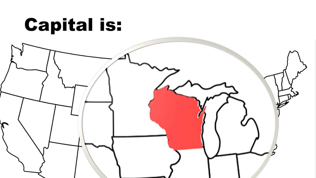 Midwestern US States And Capitals Flashcards - YouTube