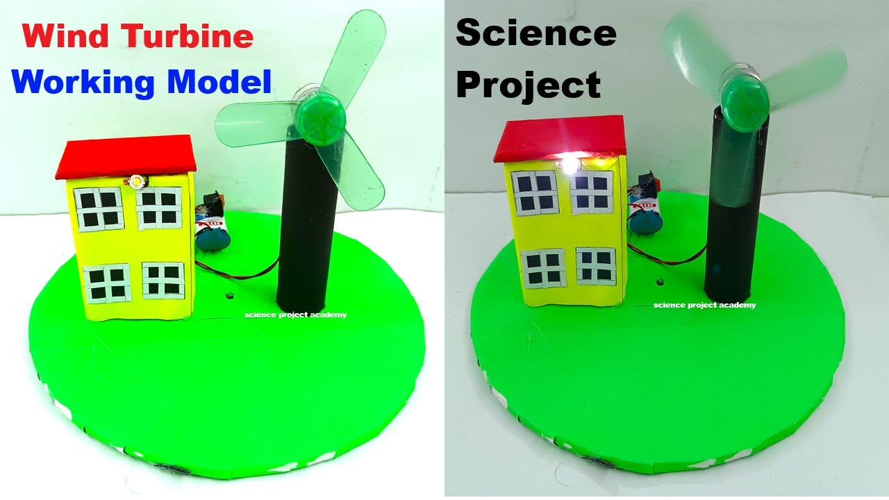 wind turbine working model for science project exhibition - diy ...