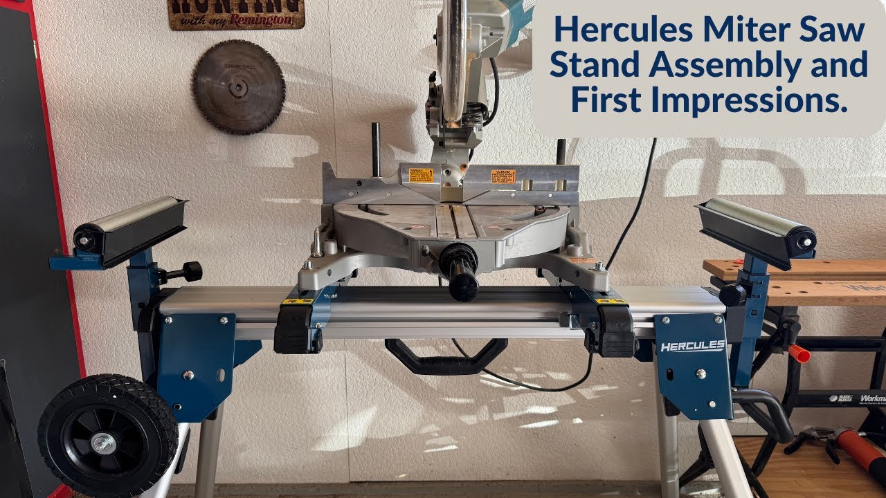 Hercules miter saw stand assembly and first impressions - YouTube
