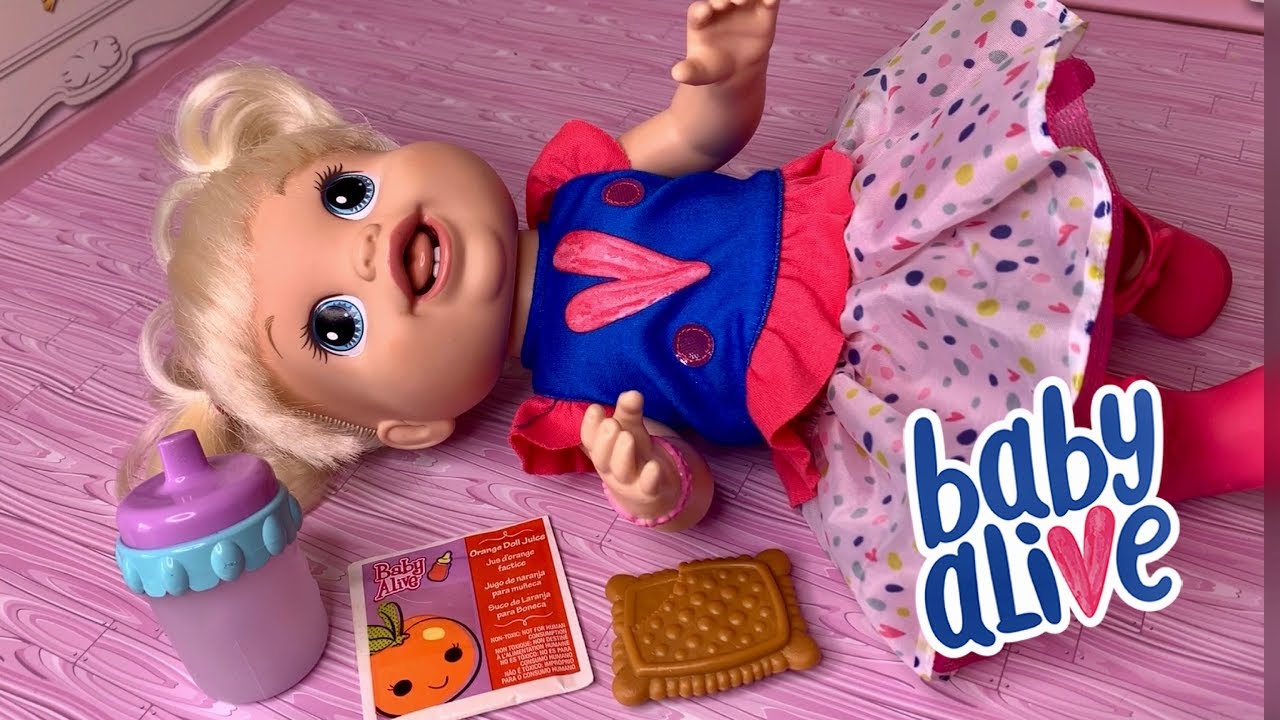 Baby Alive video feeding 2010 New teeth baby using her teething cracker ...