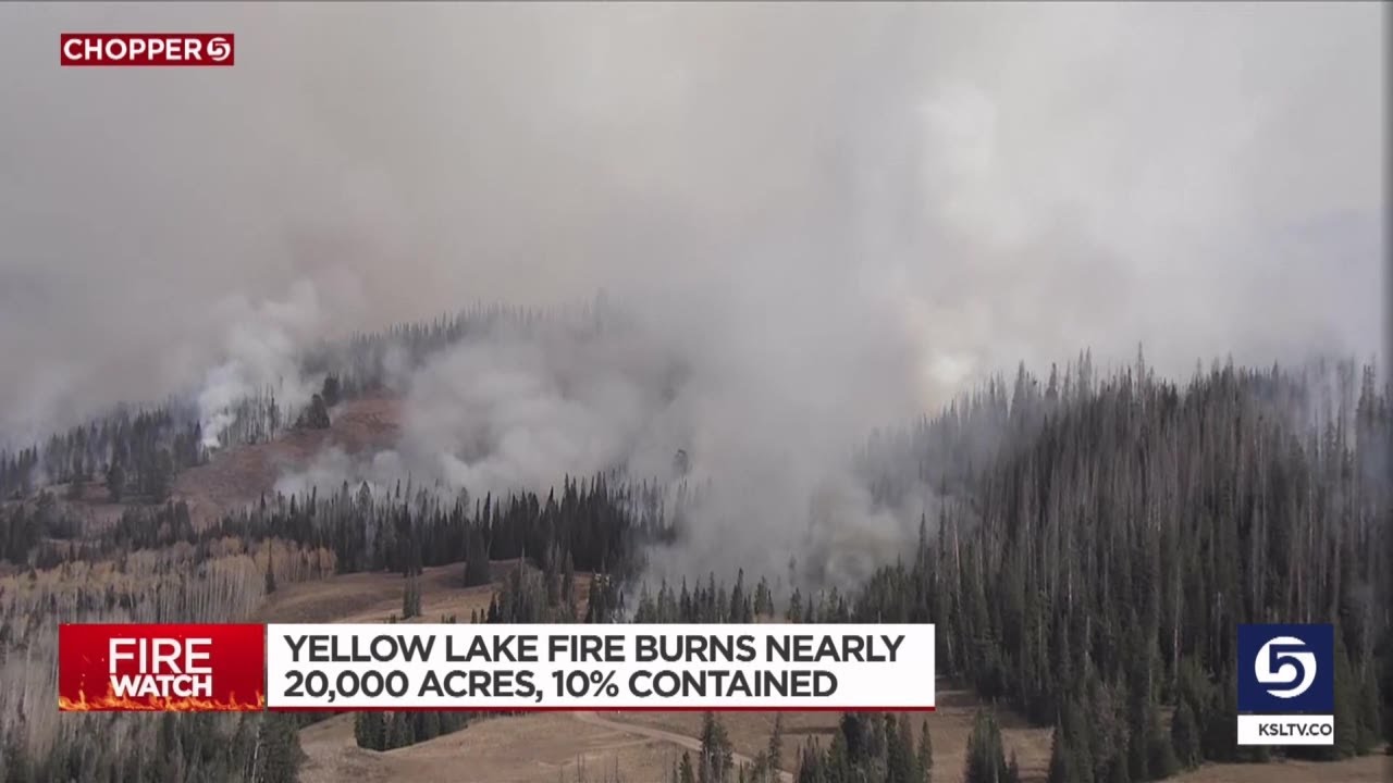 Yellow Lake Fire burns nearly 20,000 acres - YouTube