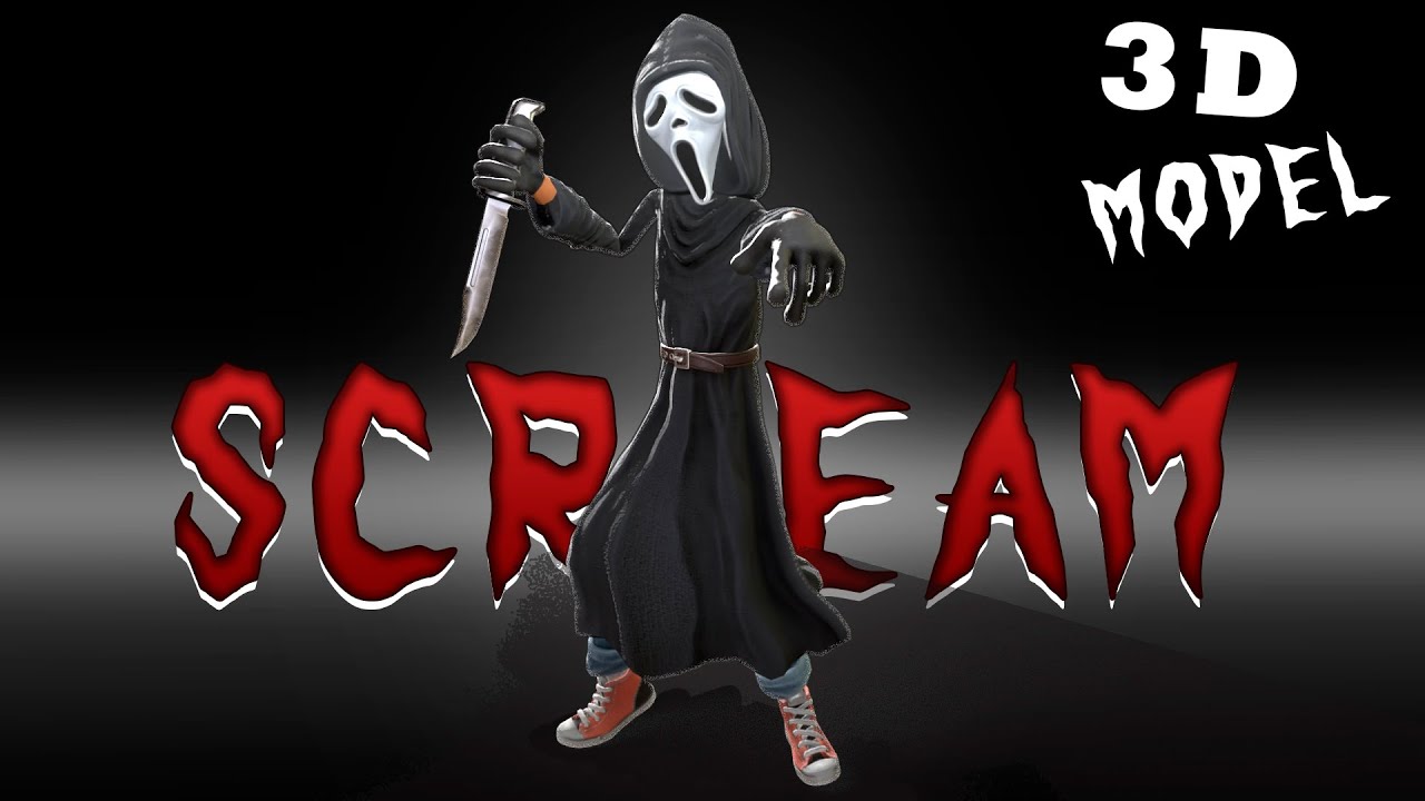 scream 3d model #shorts - YouTube