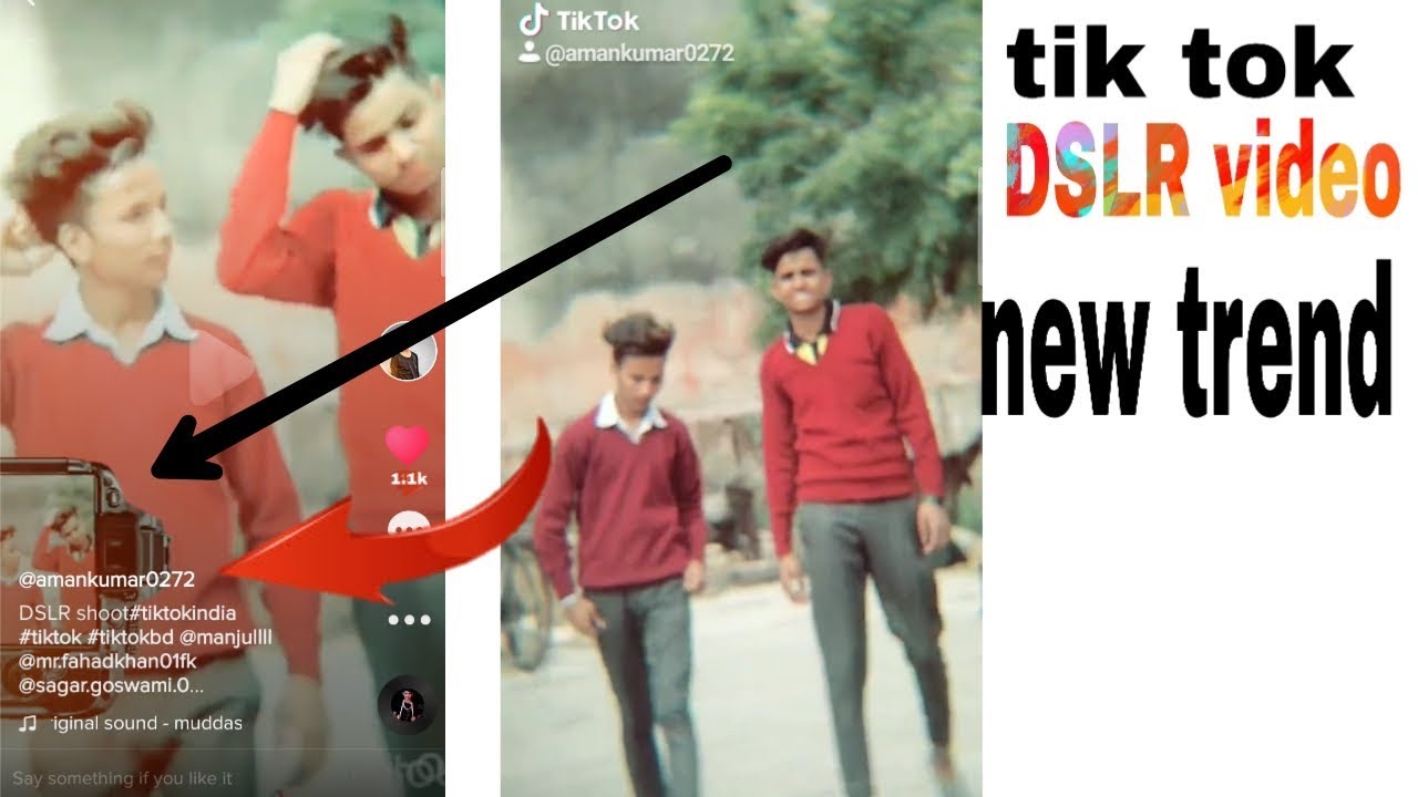 Tik tok new trend video ll DSLR camera shoot video ll new tricks tik ...