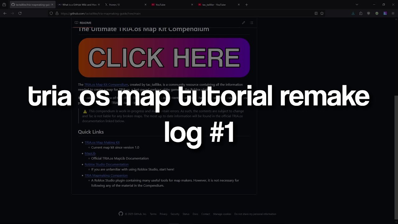 The Ultimate TRIA.os Map Kit Compendium // Log 1 - YouTube