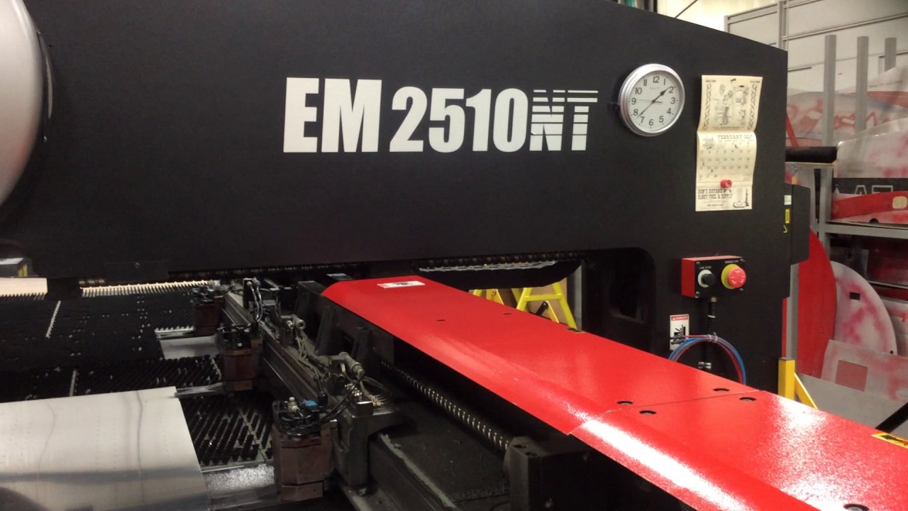 Amada EM2510NT Servo Driven Turret Punch, Machine 10773 (2) - YouTube