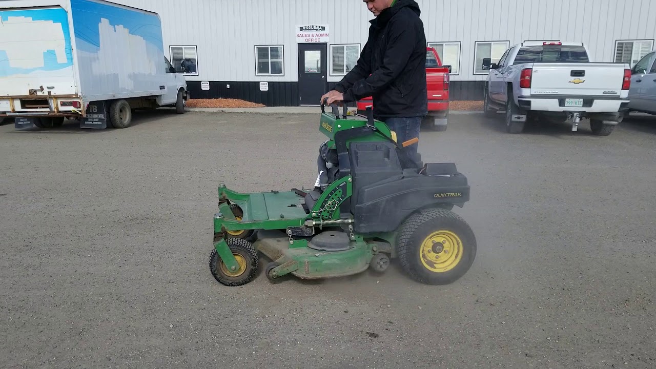2009 john deere 647a stand on 48" deck lawn mower - YouTube