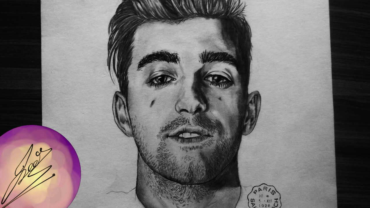 The Chainsmokers ( Andrew Taggart ) Speed Drawing - YouTube