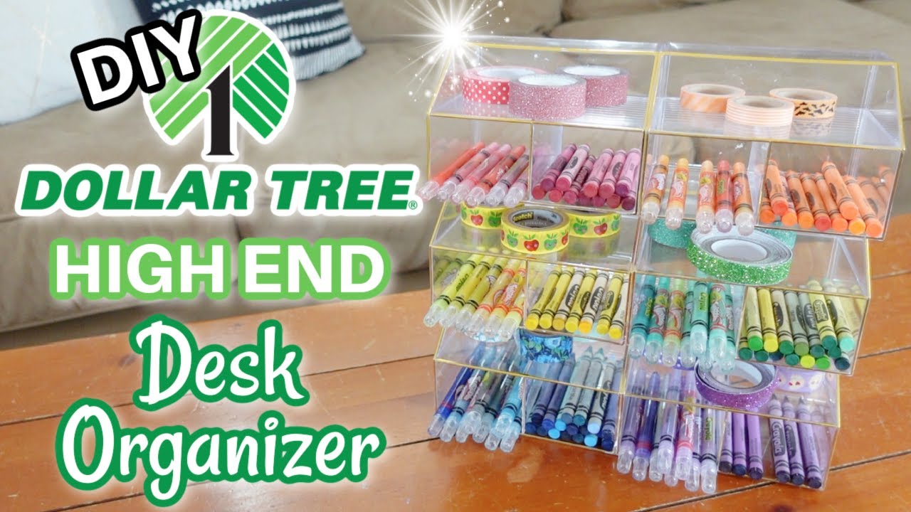 *HIGH END* Desk Organizer | Easy Project | Dollar Tree DIY!!! - YouTube