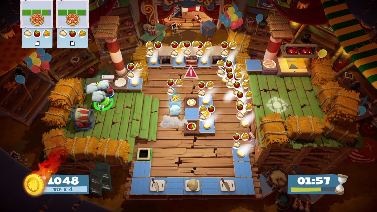 Overcooked 2 Carnival 1-2 4 player Record - YouTube