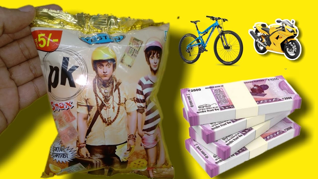 New PK snacks (part 2)with latest surprise gift inside only in 5 rupees ...