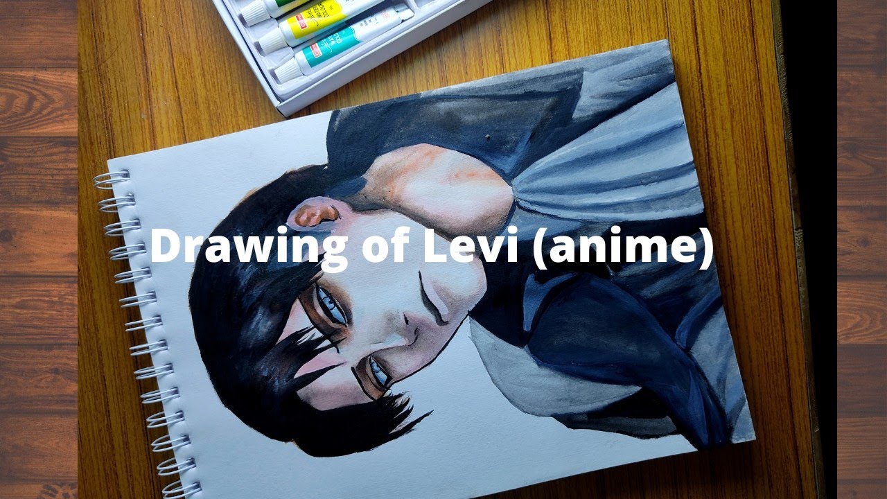 Drawing Levi Ackerman Realistic Anime with watercolor 💖💖 - YouTube
