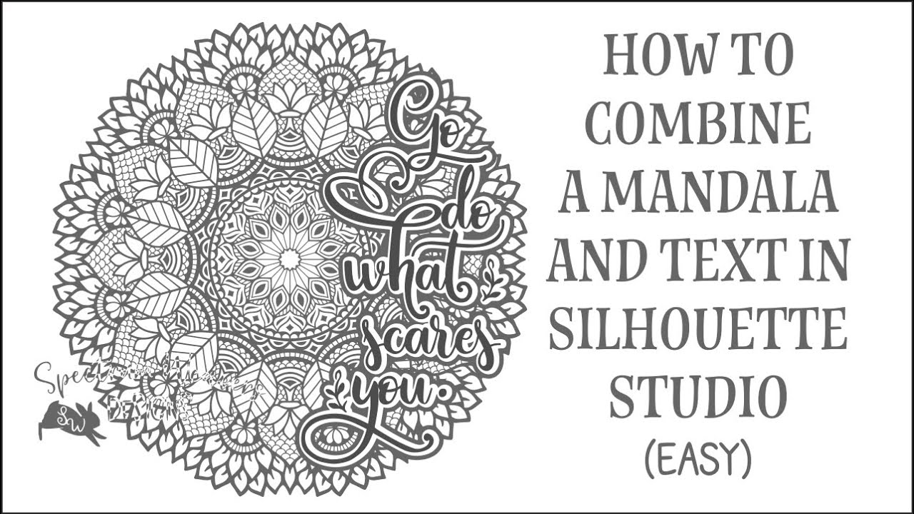 How to combine a mandala and text in Silhouette studio (Easy) - YouTube