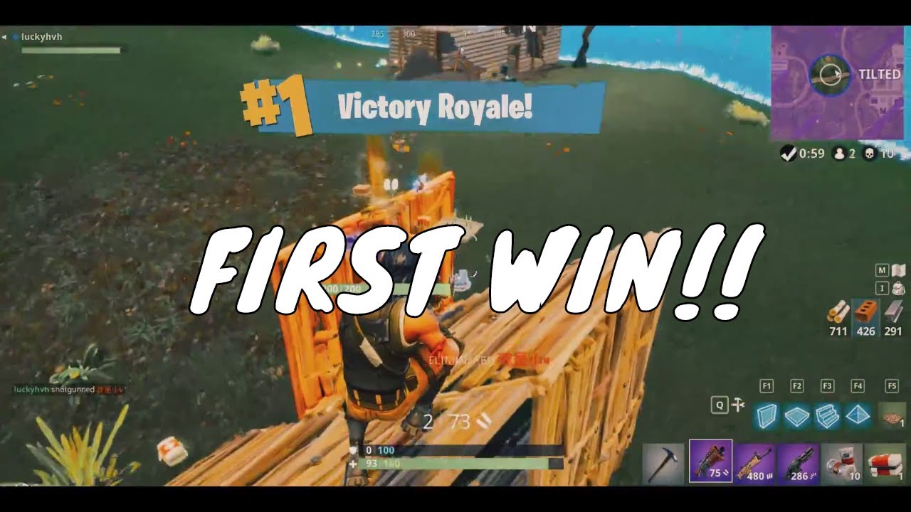 MY FIRST WIN! | First time playing fortnite battle royale - YouTube