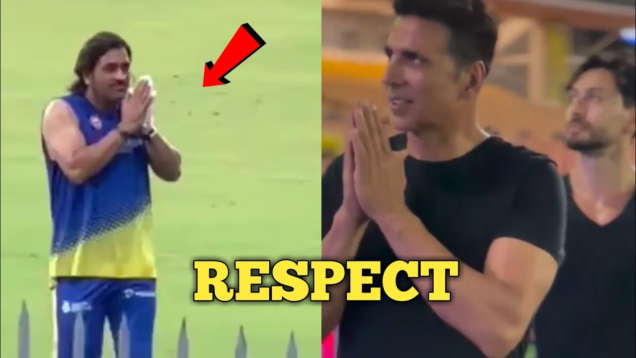 MS Dhoni won every cricket fans heart when Akshay Kumar folded hand ...