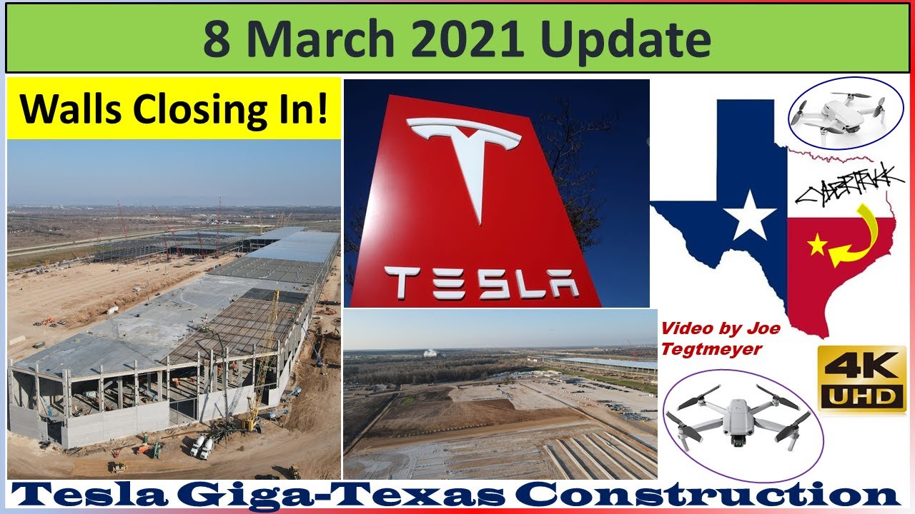 Tesla Gigafactory Texas 8 March 2021 Cyber Truck & Model Y Factory ...