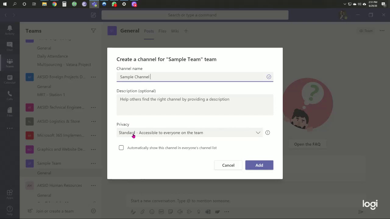 How to Open New Channel on Microsoft Teams. - YouTube