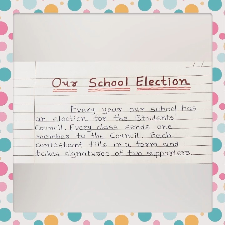 English Essay -- Our School Election #viralreels #viralshorts # ...