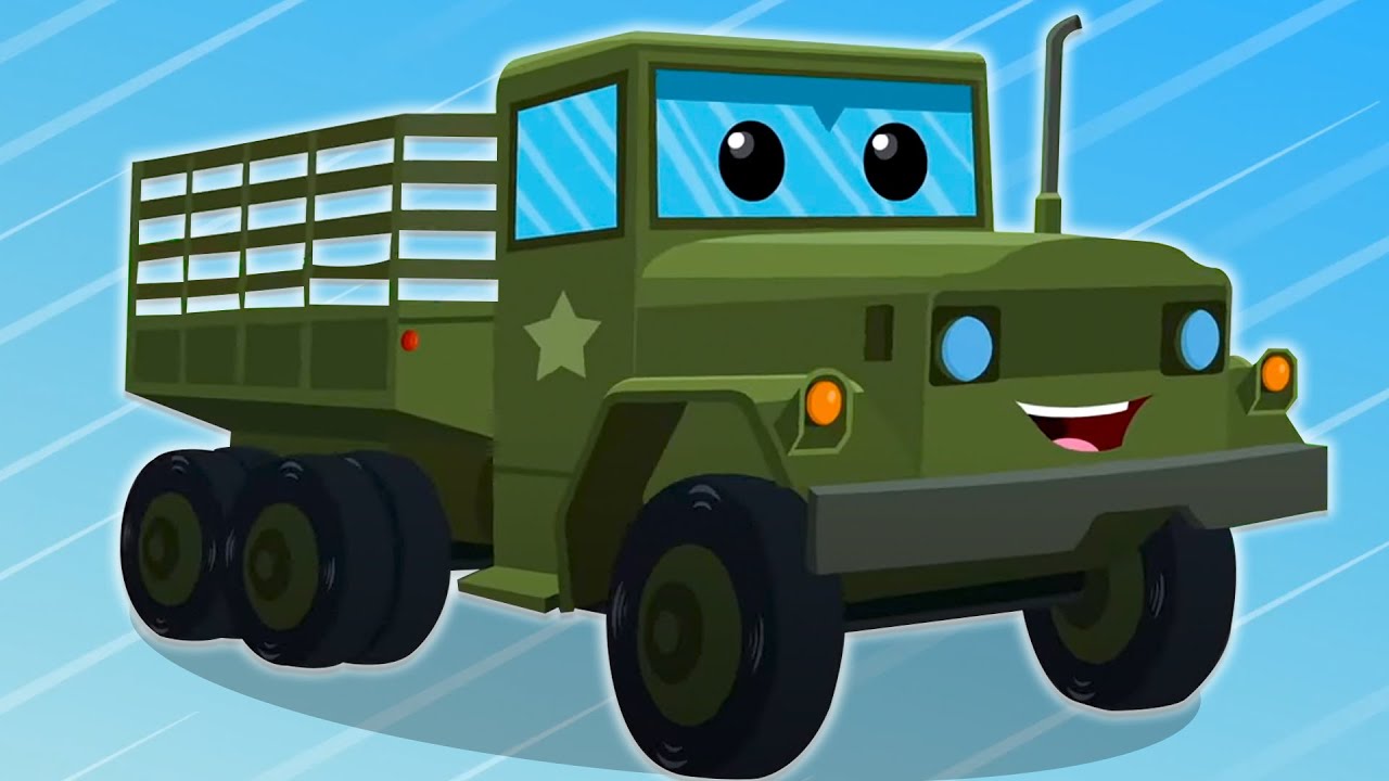 Army Truck Formation & More Animated Vehicle Videos for kids - YouTube