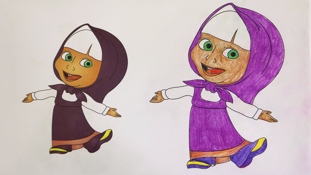 How To Draw Cute Masha | Masha and The Bear | Easy drawing ideas - YouTube