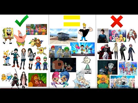 My Yes, Meh, and No Characters List - YouTube