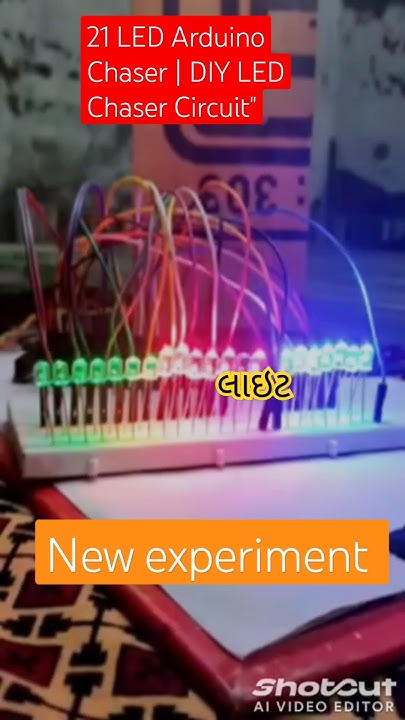 "21 LED Arduino Chaser | DIY LED Chaser Circuit"#shorts#experiment#science#arduino#light#diy# ...