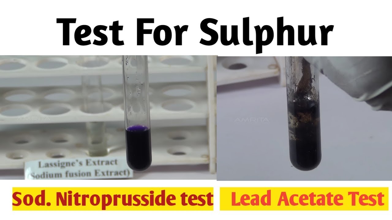 Test for Sulphur, how we can detect Sulphur? || detection of elements ...