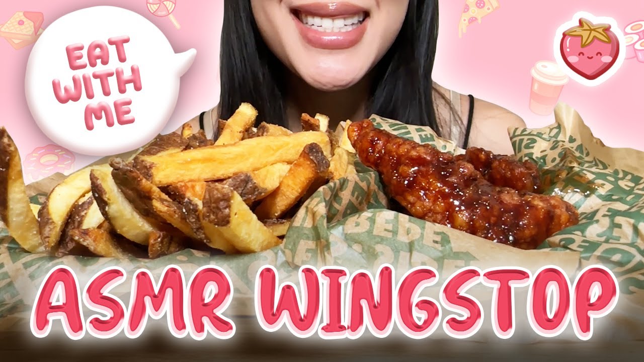 Asmr Wingstop Mukbang Chicken Tenders And Fries Youtube