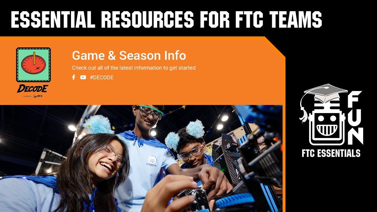 DECODE Essential Resources for FTC Teams | #firsttechchallenge - YouTube